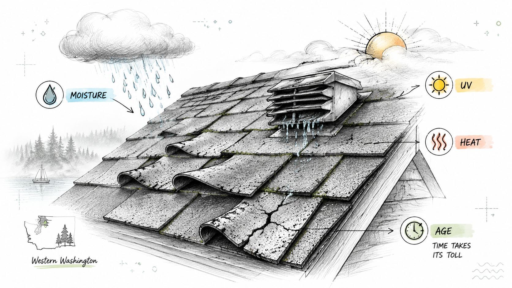 Roof Shingle Curling: A Homeowner's Guide for WA